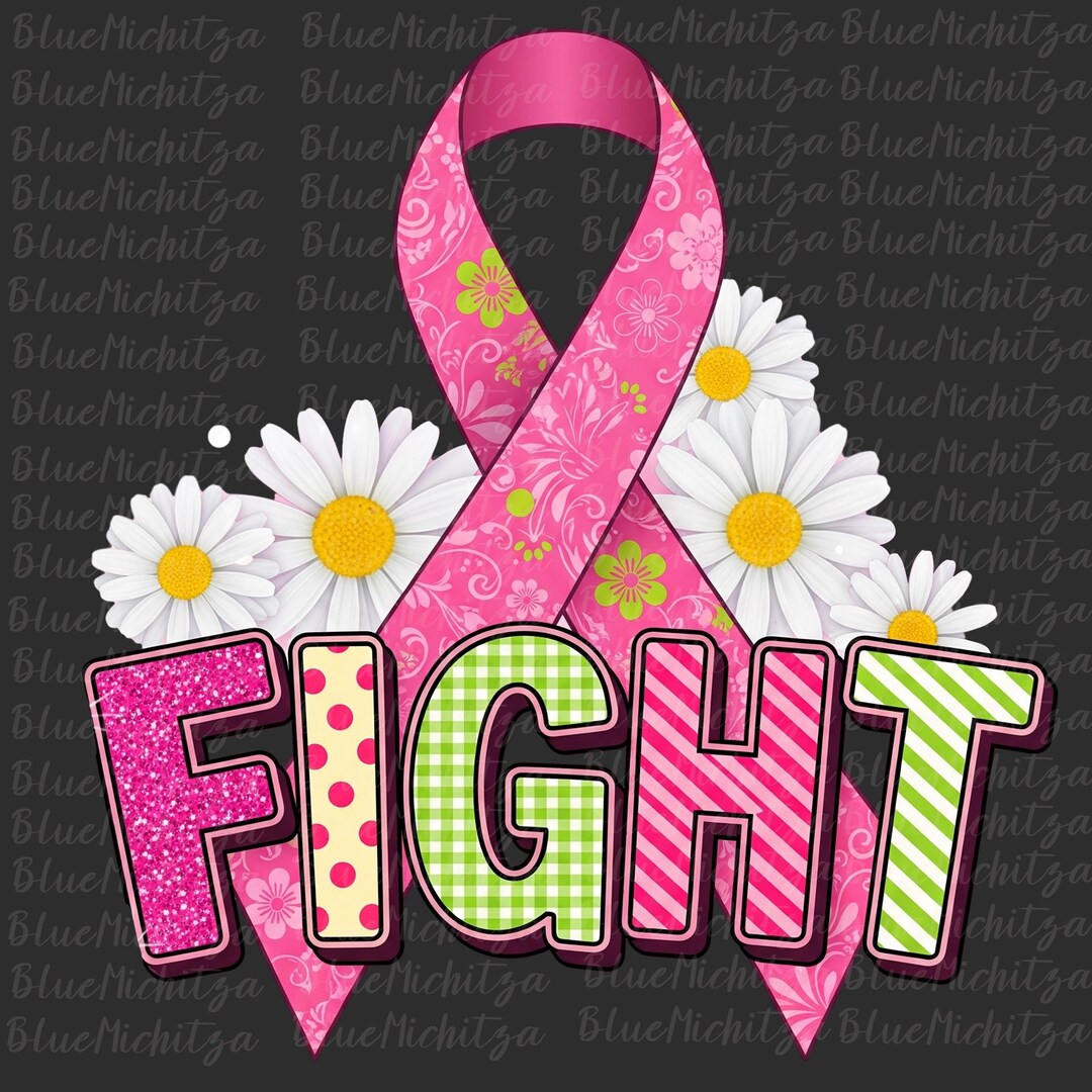 Floral Preppy Fight Cancer Png Trendy Breast Cancer PNG Breast Cancer ...