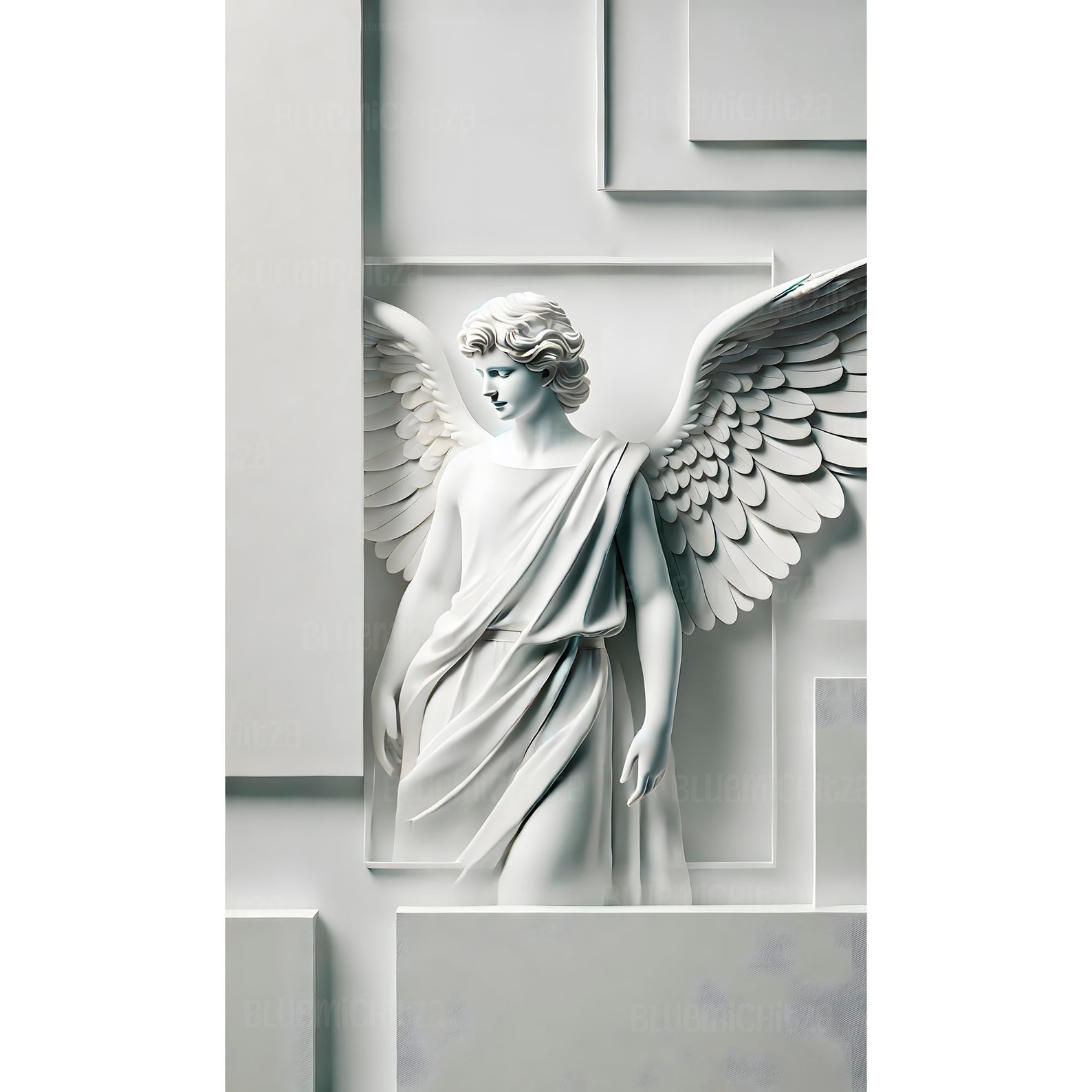 Archangel Gabriel Print, Divine Messenger Angel Decor, Heavenly ...