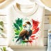 Mexican Flag Eagle PNG Mexico Clipart Sublimation Tshirt Design, Patriotic Png Mexico Eagle Clip ...