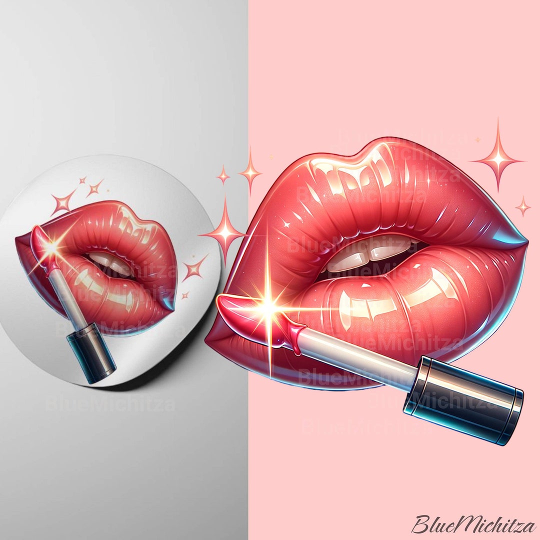 Sublimation-ready Bold Red Lipstick PNG Design for T-shirts, Mugs ...