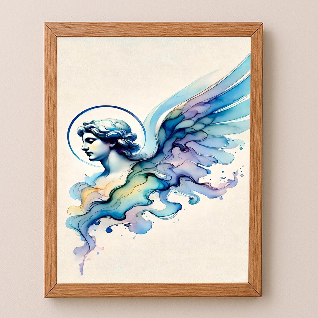 Archangel Metatron Wall Art, Art Print: Angelic Guardian of Light and ...