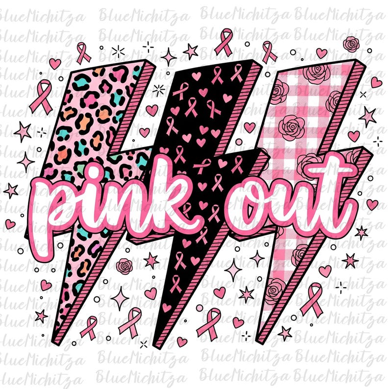 Preppy Pink Out Png Breast Cancer Awareness Png Pink Ribbon Breast ...