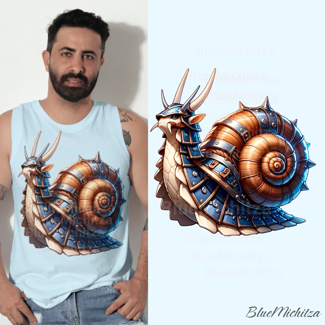 Fantasy Armored Snail PNG for Sublimation, High-res Clipart for T ...