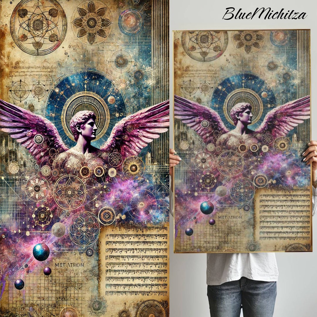 Archangel Metatron Wall Art, Mystical Esoteric Wall Art for Home Decor ...