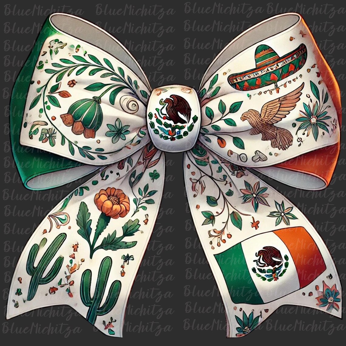 Mexican Bow Ribbon Bow Cinco De Mayo Mexican Flag PNG Mexican Png ...