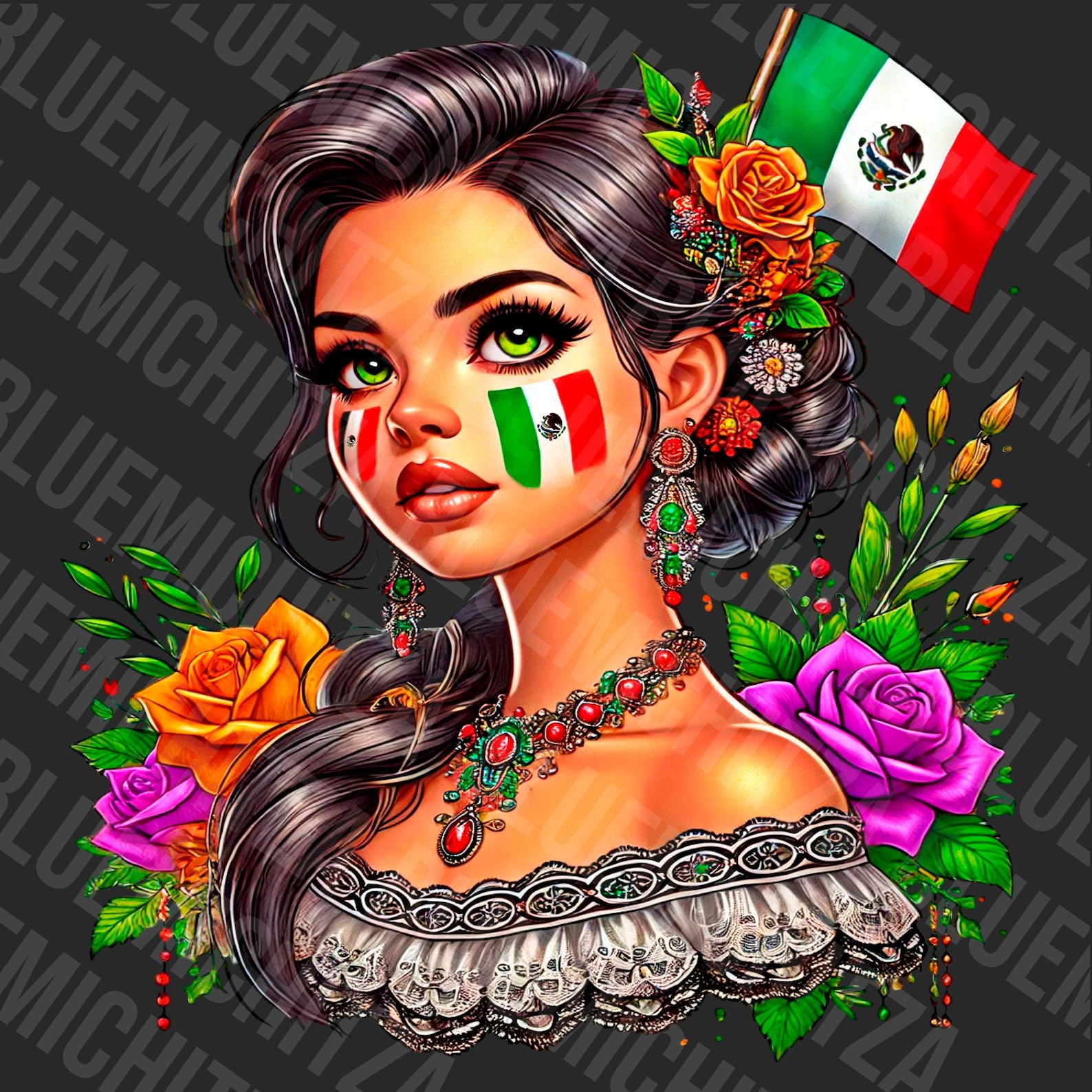 Mexican Girl Png Mexican Pride Png Mexico Flag Png Mexican Girl