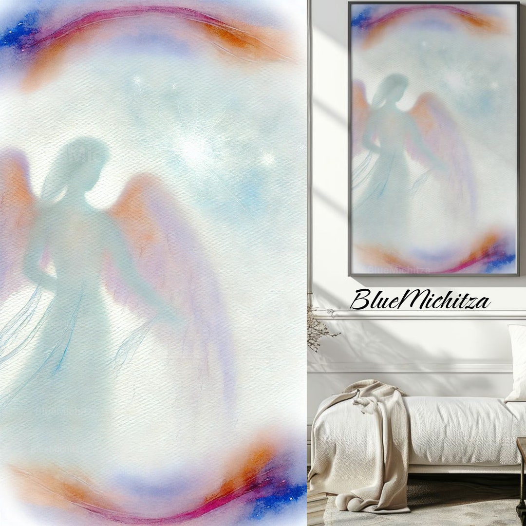Archangel Barachiel, Art Print – Ethereal Spiritual Decor for Home ...