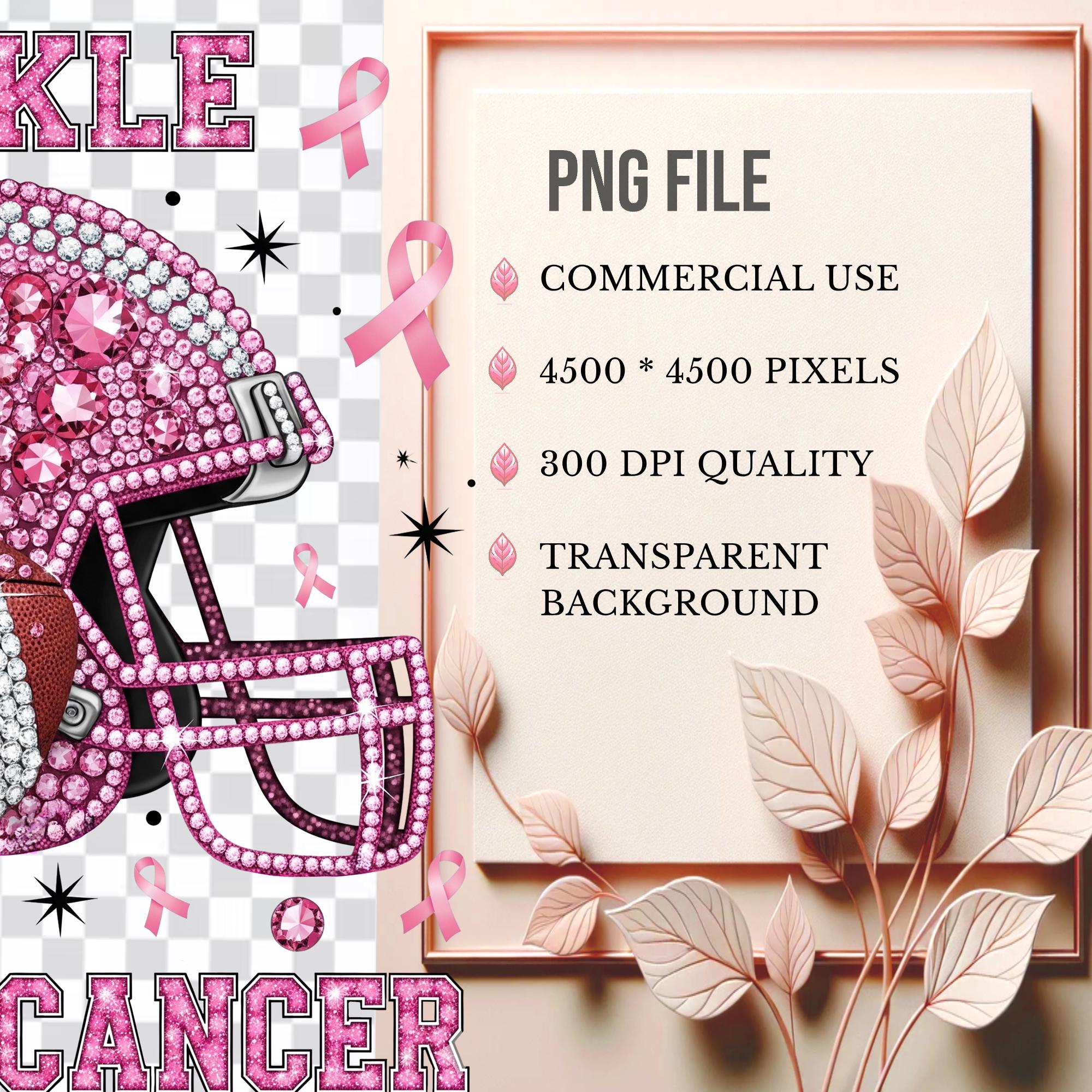 Gems Glitter Tackle Breat Cancer Png Football Pink Out Png Breast ...