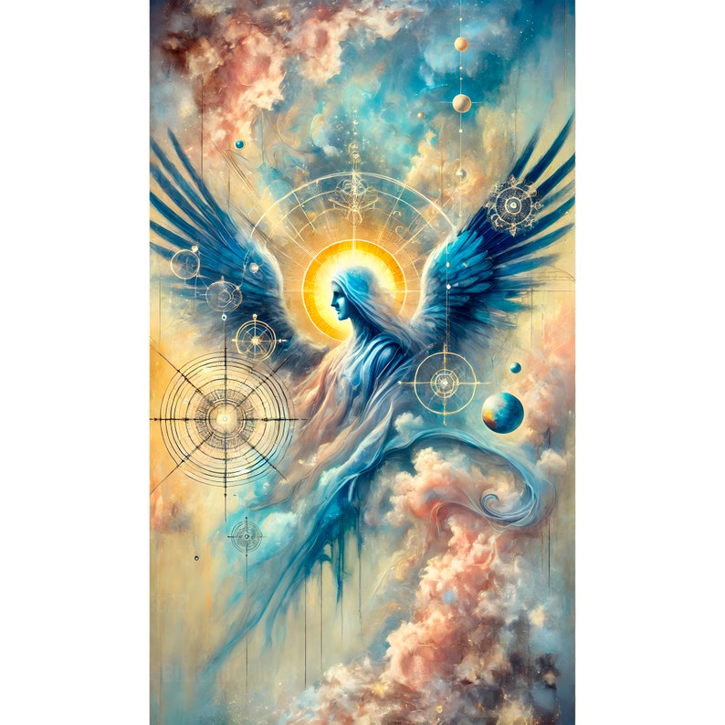 Archangel Raziel, Celestial Art - Mystical Spiritual Angel Decor With ...