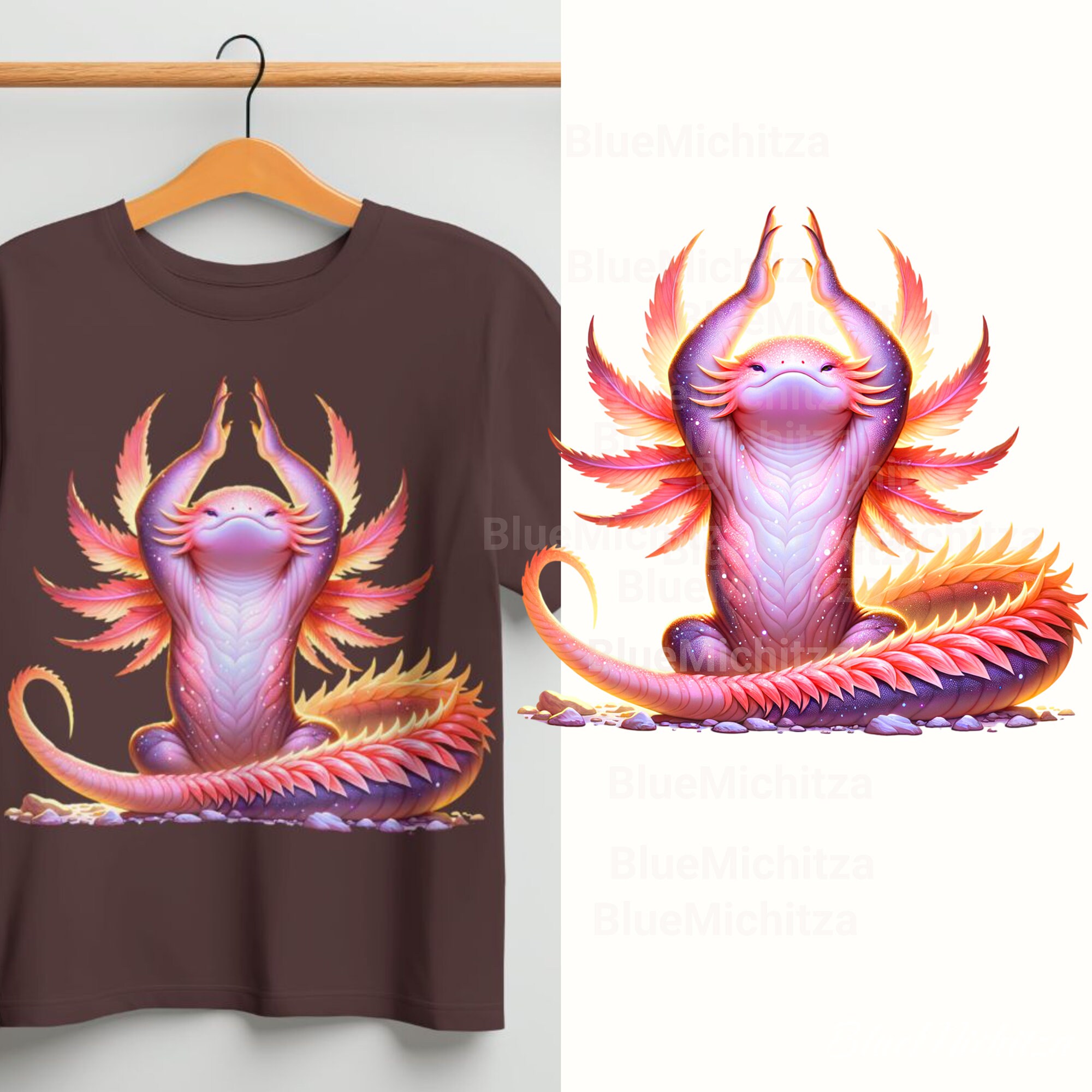 Axolotl Yoga Pose PNG for Shirts, Transparent Clipart, High-quality, HD ...