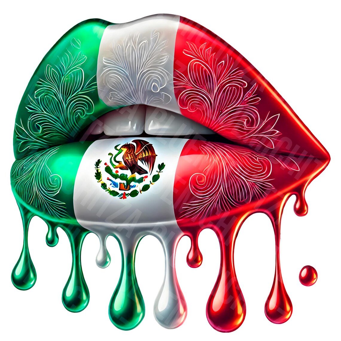 Coquette Elegant Lips Png, Mexican Flag Lips Png, Mexican Designs ...
