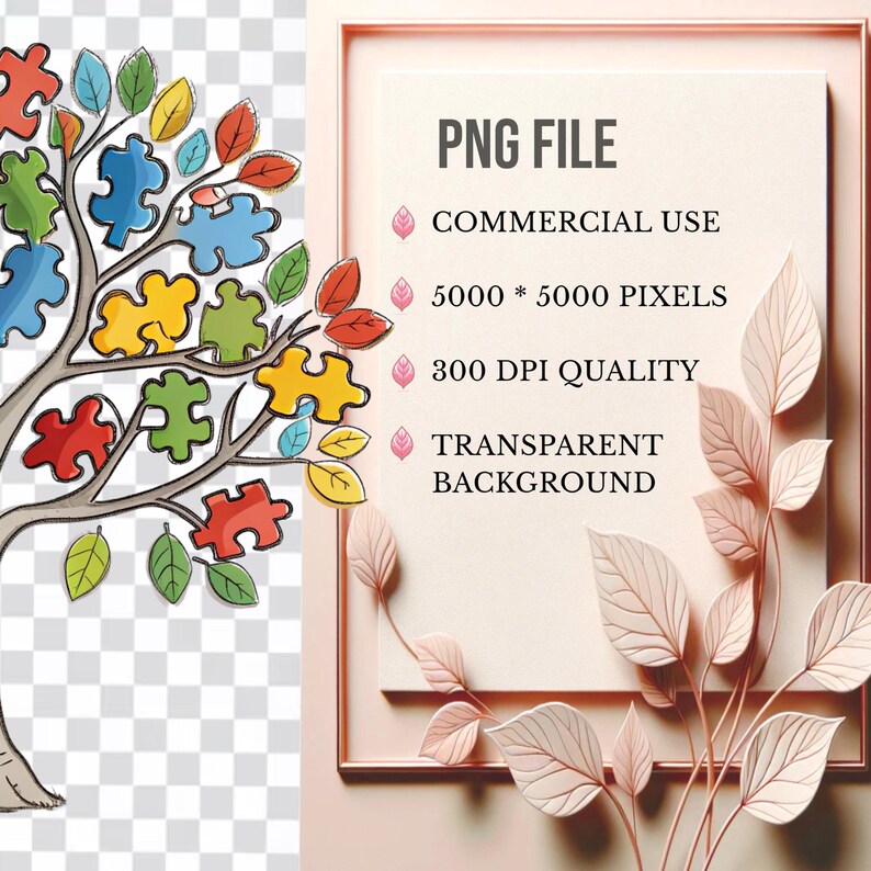 Autism Puzzle Tree Png Sublimation Design Download Autism Awareness Png ...