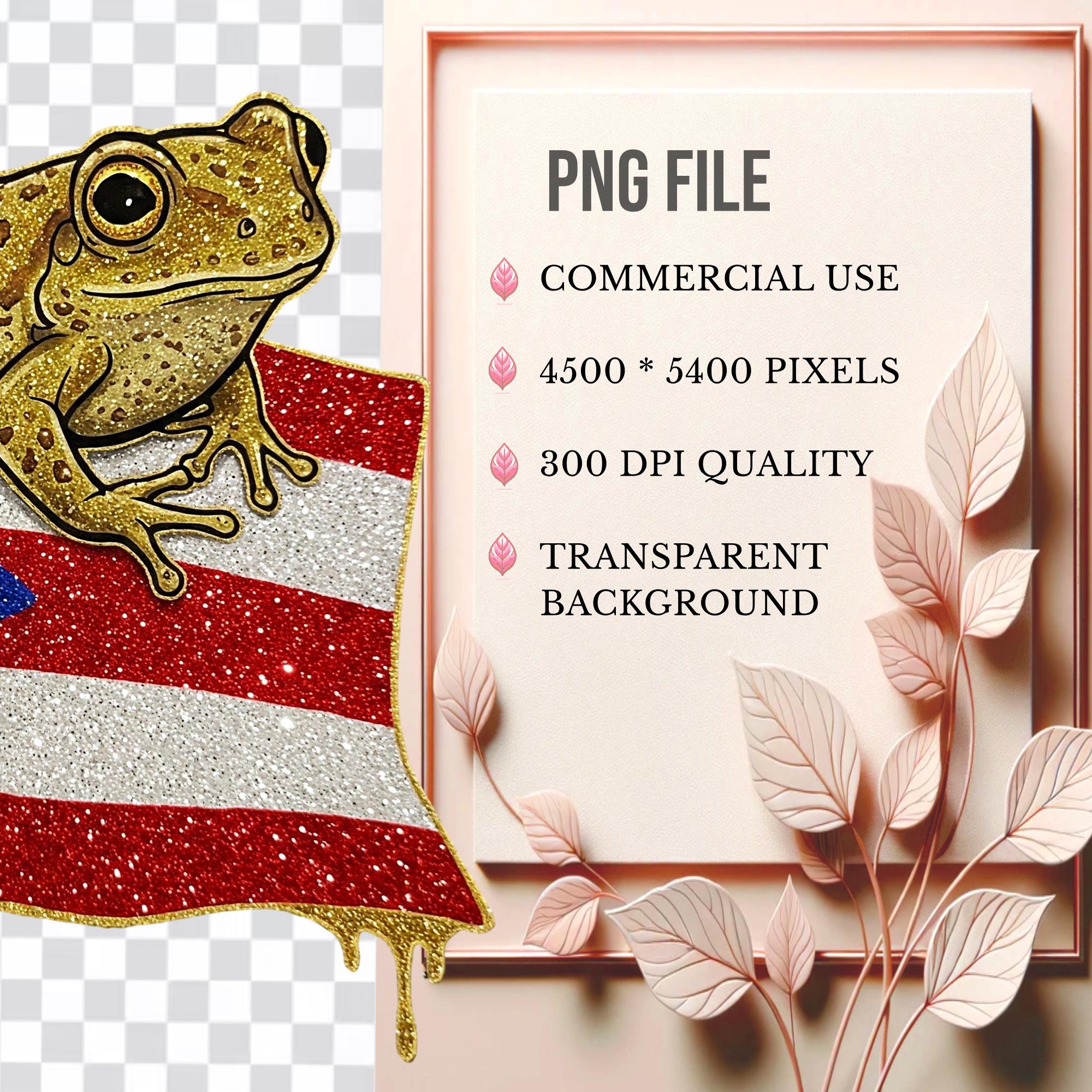 Coqui Frog Gold Glitter PNG Tree Frog Puerto Rico Frog Boricua Frog ...