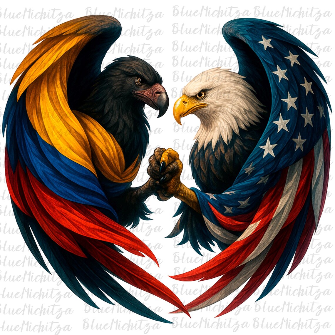 Colombia USA Eagles Flags Colombianamerican Patriotic Png Colombia ...
