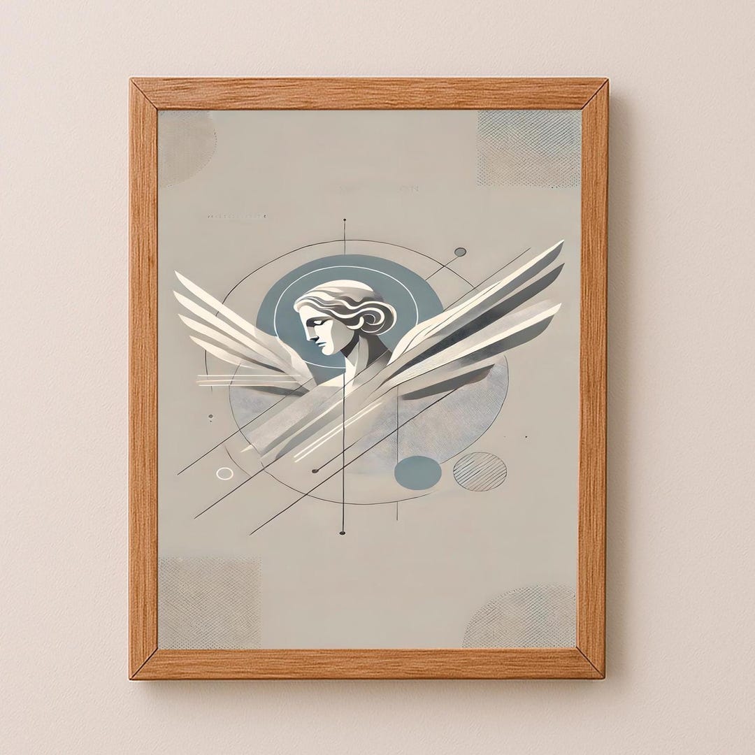 Archangel Metatron Wall Art, Sacred Geometry and Celestial Angel Wings ...