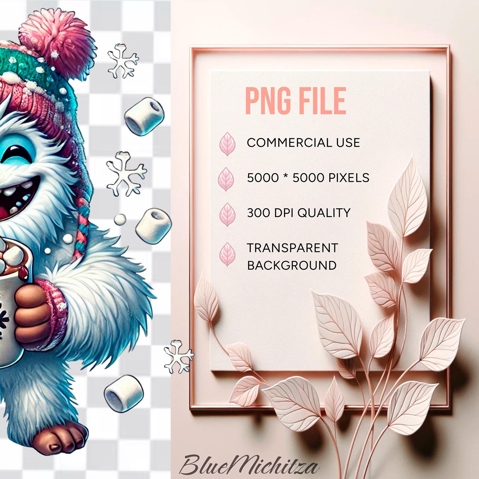 Cozy Winter Yeti PNG, Christmas Designs PNG, Cute Christmas Character ...