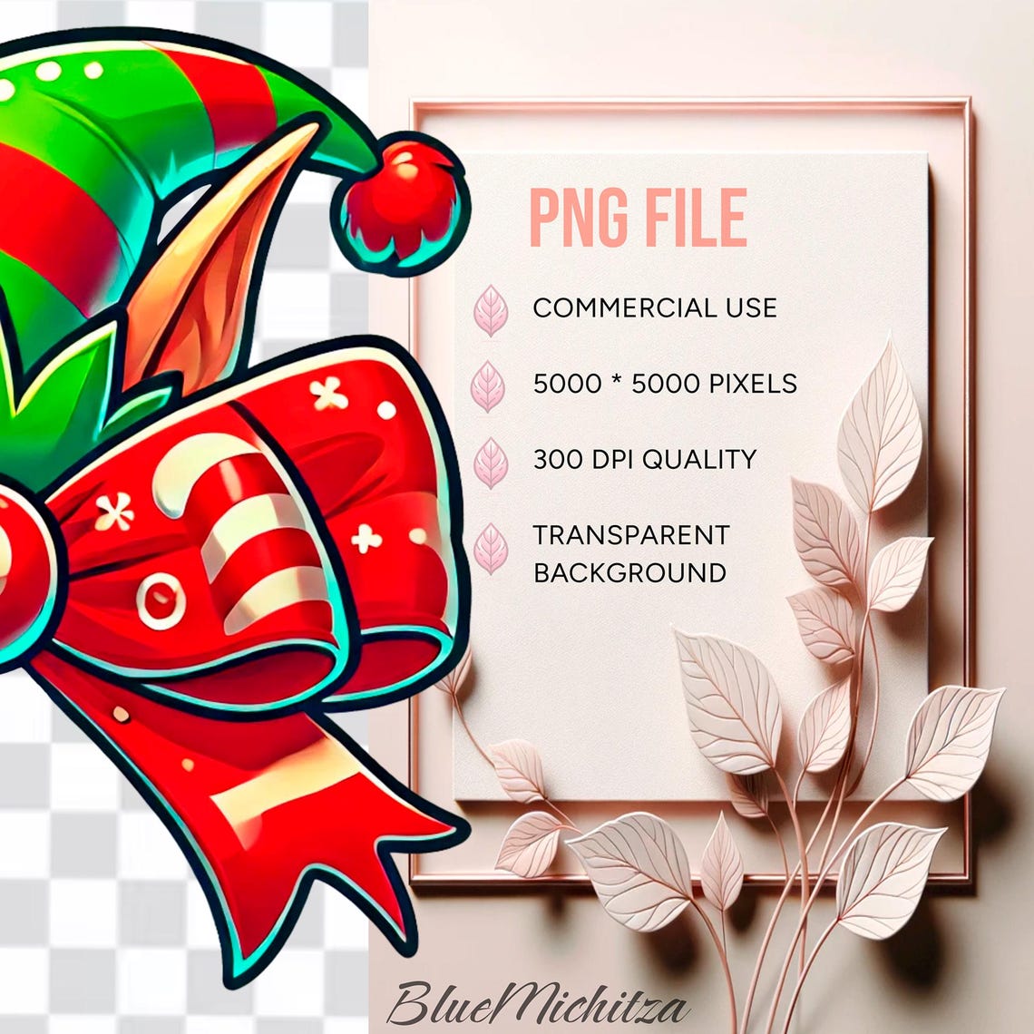 Digital Bright Red Bow PNG, Elf Bow Png, Christmas Elf Bow Design Png ...