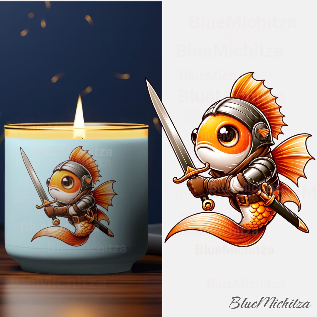 Armored Warrior Fish PNG for Sublimation, T-shirts, Mugs High-quality ...