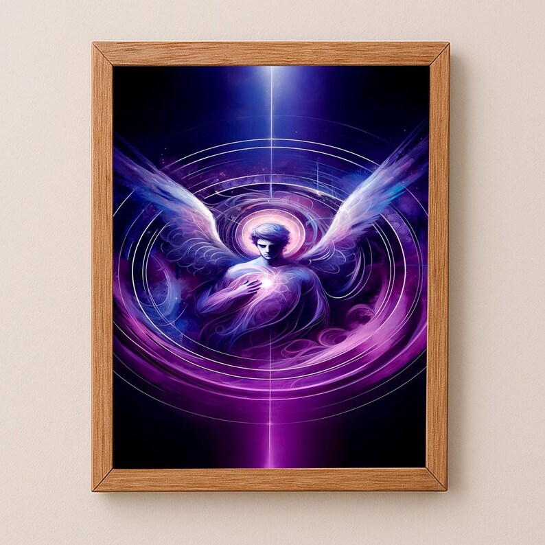 Archangel Metatron Wall Art, Digital Download | Celestial Angel Wall ...