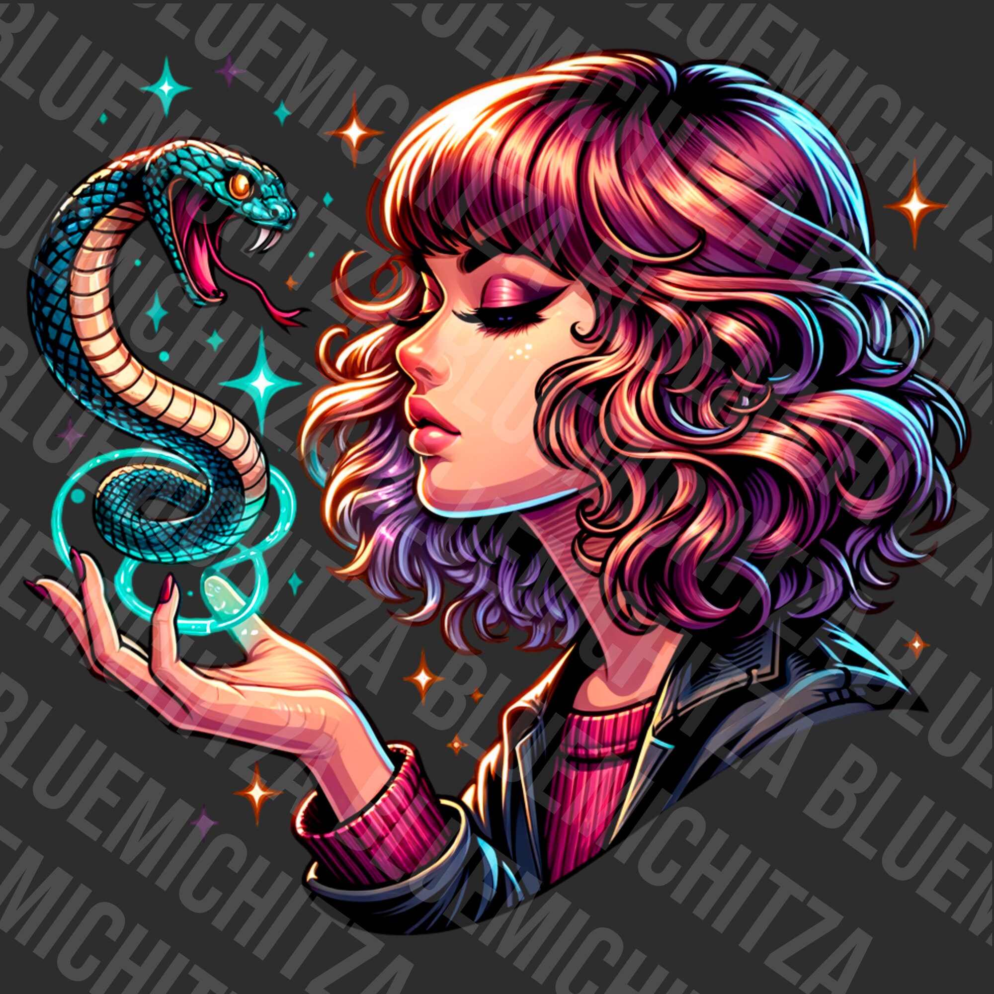 Cosmic Serpent PNG for Sublimation, DTG Printing, for Transfer, for T ...