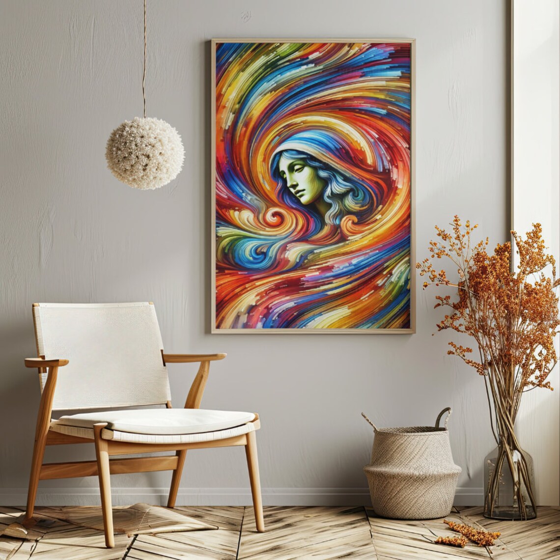 St Brigid Wall Art Printable, Angelic and Spiritual Home Decor, Irish ...