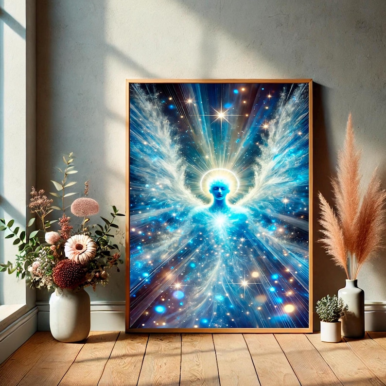 Archangel Metatron Wall Art, Celestial Wall Art Print for Spiritual ...