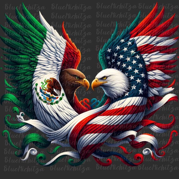 Banderas De águilas De Estados Unidos Y México