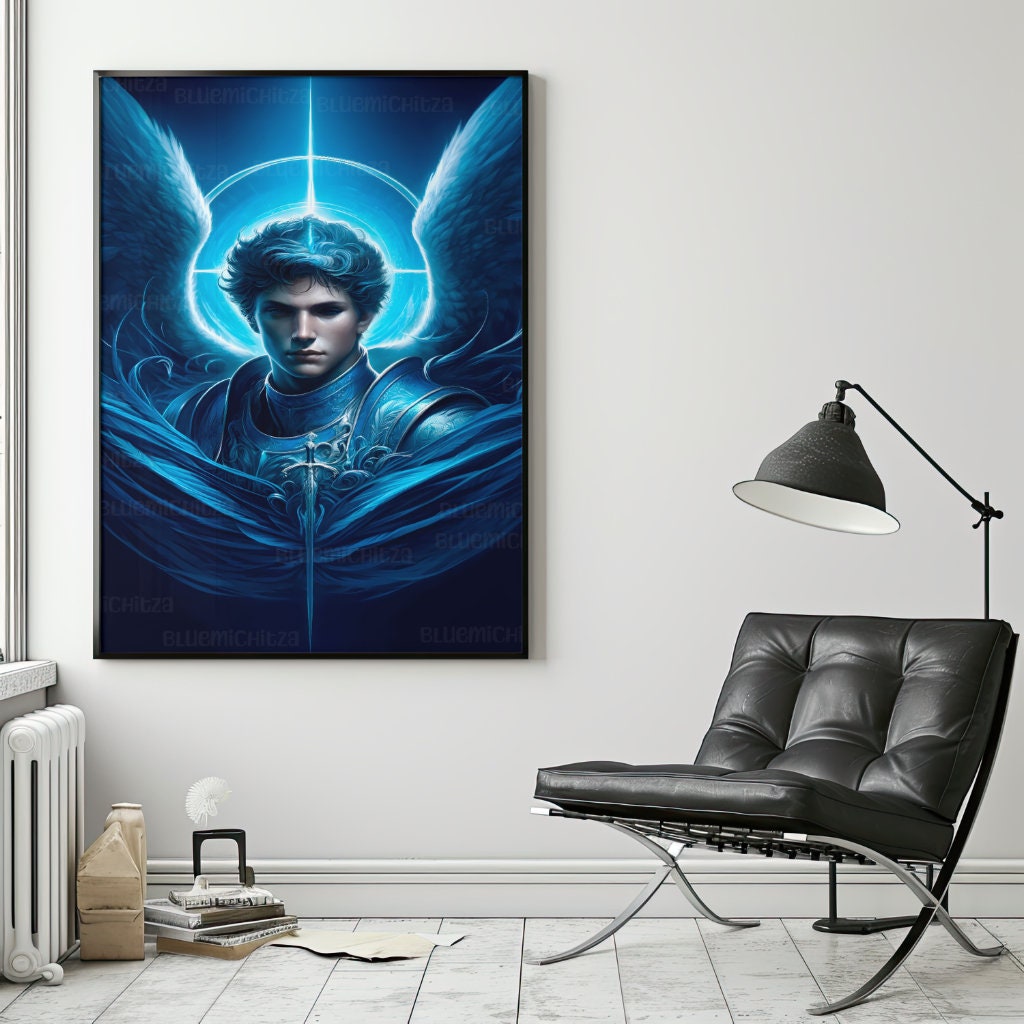 Archangel Michael Wall Art, Protector & Leader in Spiritual Battles ...