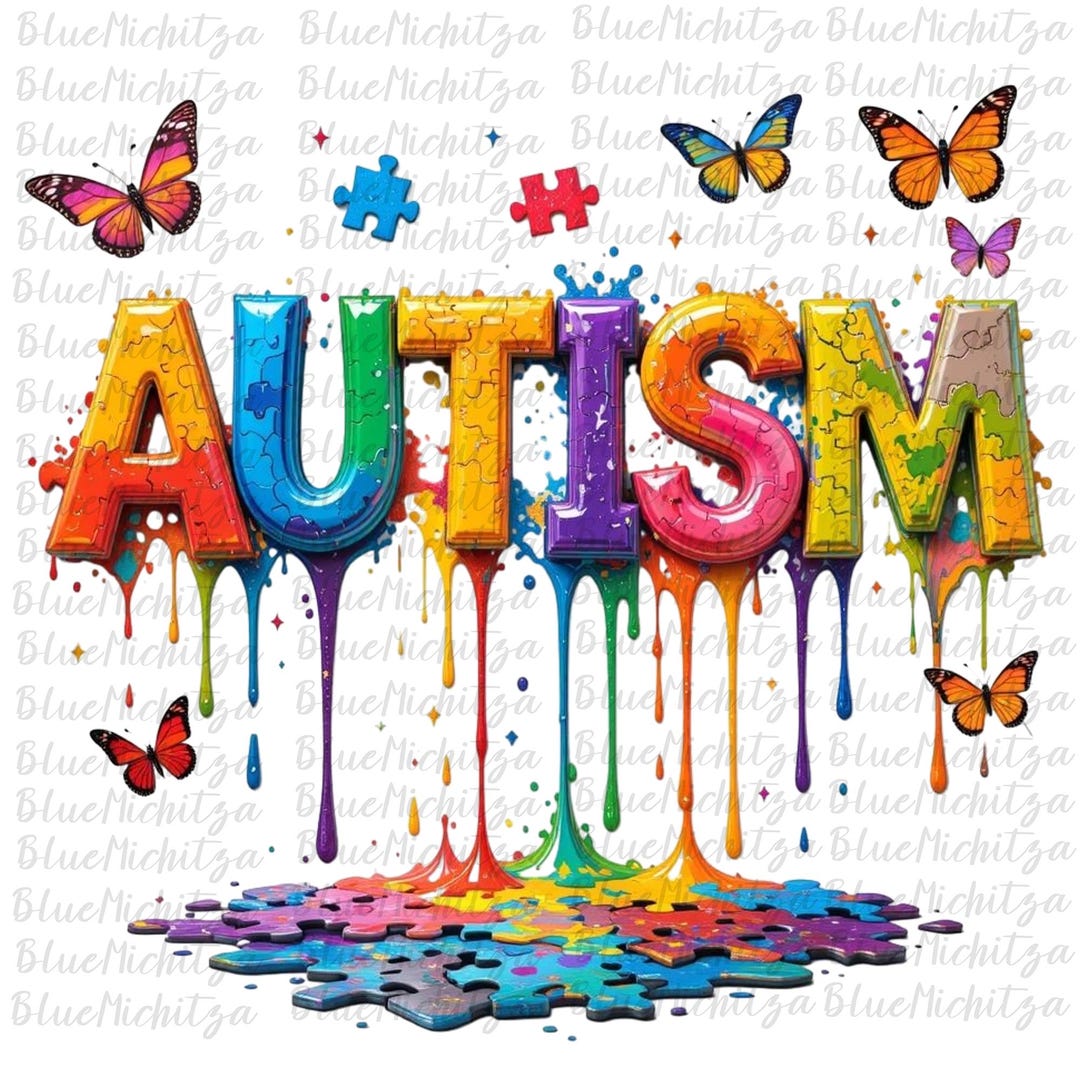 Realistic 3d Autism Png Sublimation Design Download Autism Awareness ...