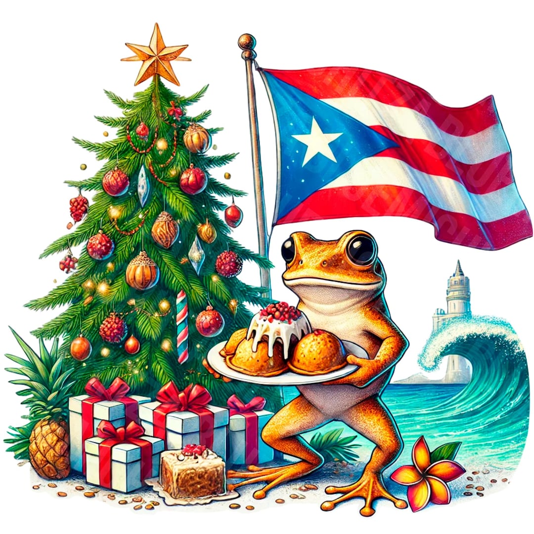 Navidad Puerto Rico PNG, Navidad Boricua PNG, Coqui Arroz Con Dulce Y ...