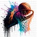 Basketball Drip PNG Neon Graffiti Basketball Drip PNG Basketball T ...