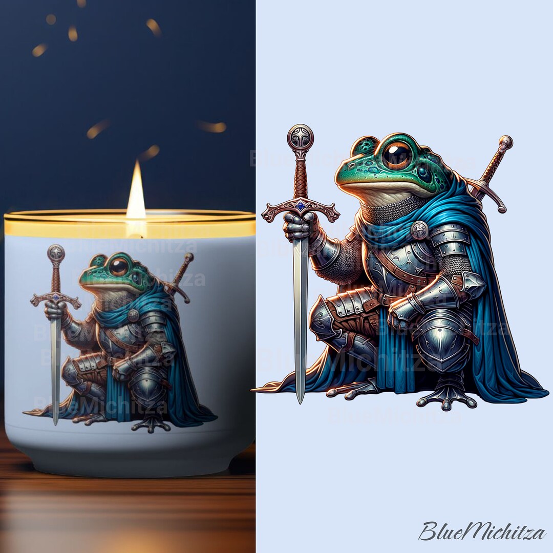 Fantasy Frog Knight PNG for Sublimation & DTG Printing Hd, Royalty ...