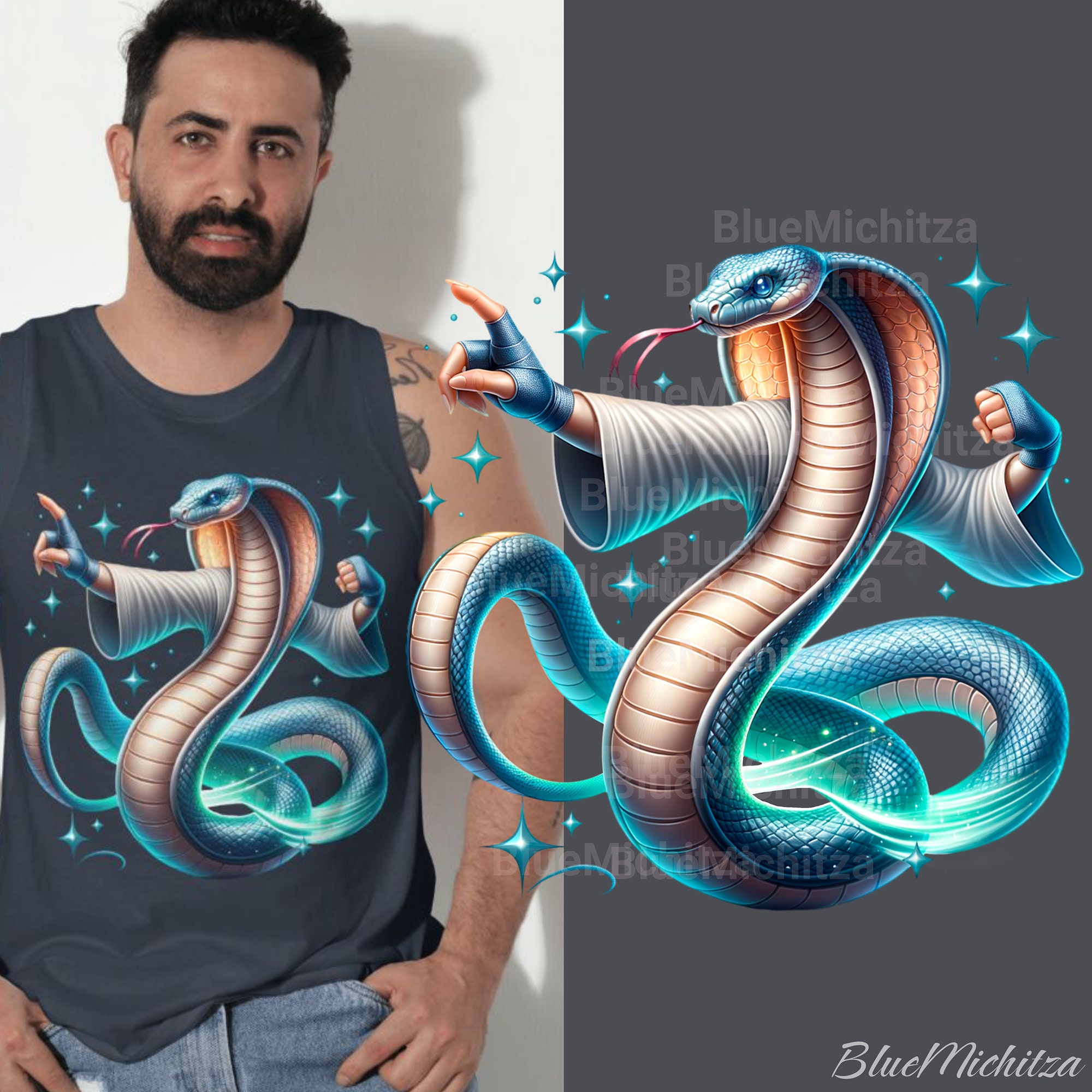 Snake, Karate Pose PNG for Sublimation, Shirts, Mugs, Cricut ...