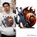 Punk Rock Snail PNG for Sublimation, DTG, DTF, T-shirts, Mugs, Fiery ...