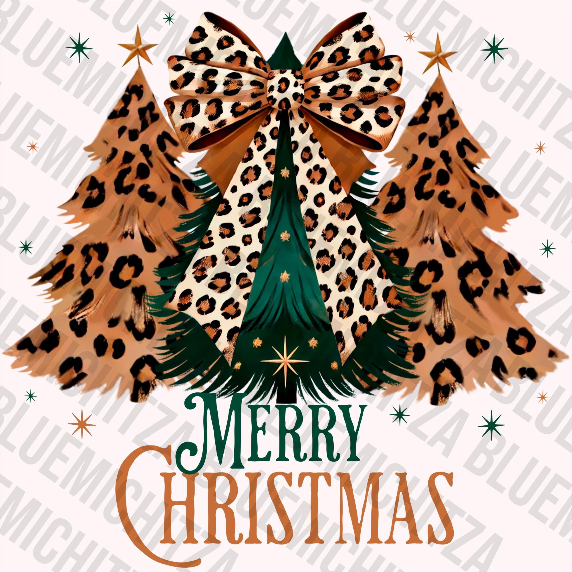 Leopard Print Christmas Tree Png, Leopard Print Merry Christmas Png ...