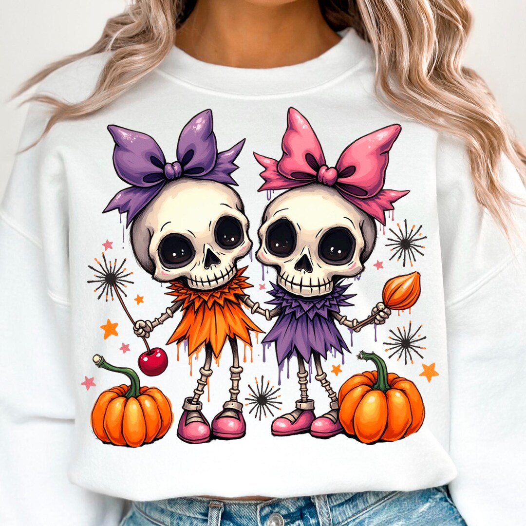Spooky Skeletons Friends Png Squad Ghouls Png, Halloween Girl Squad Png ...