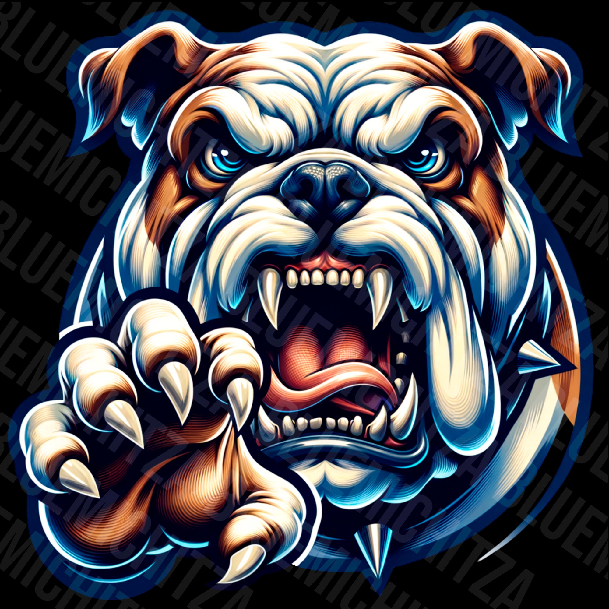 Angry Bulldog, High-res Bulldog PNG for Sublimation, T-shirt, Mug ...