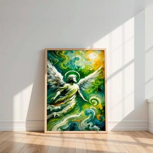 Archangel Raphael Healing Angel Art – Guardian of Travelers and Healer ...