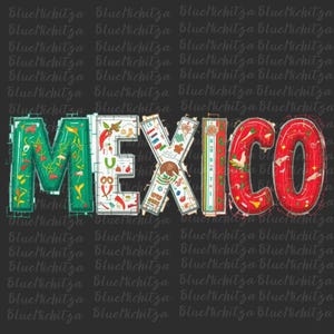 Mexico Doodle Distressed Serape Letters PNG Colorful Stripes Font Font ...