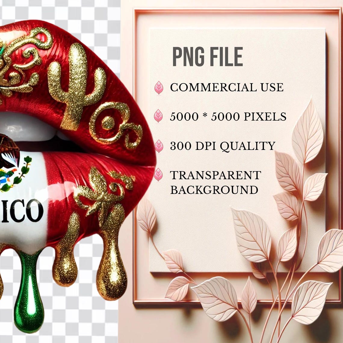 Realistic Mexican Lips Png, Viva Mexico Png, Mexican Independence Day ...