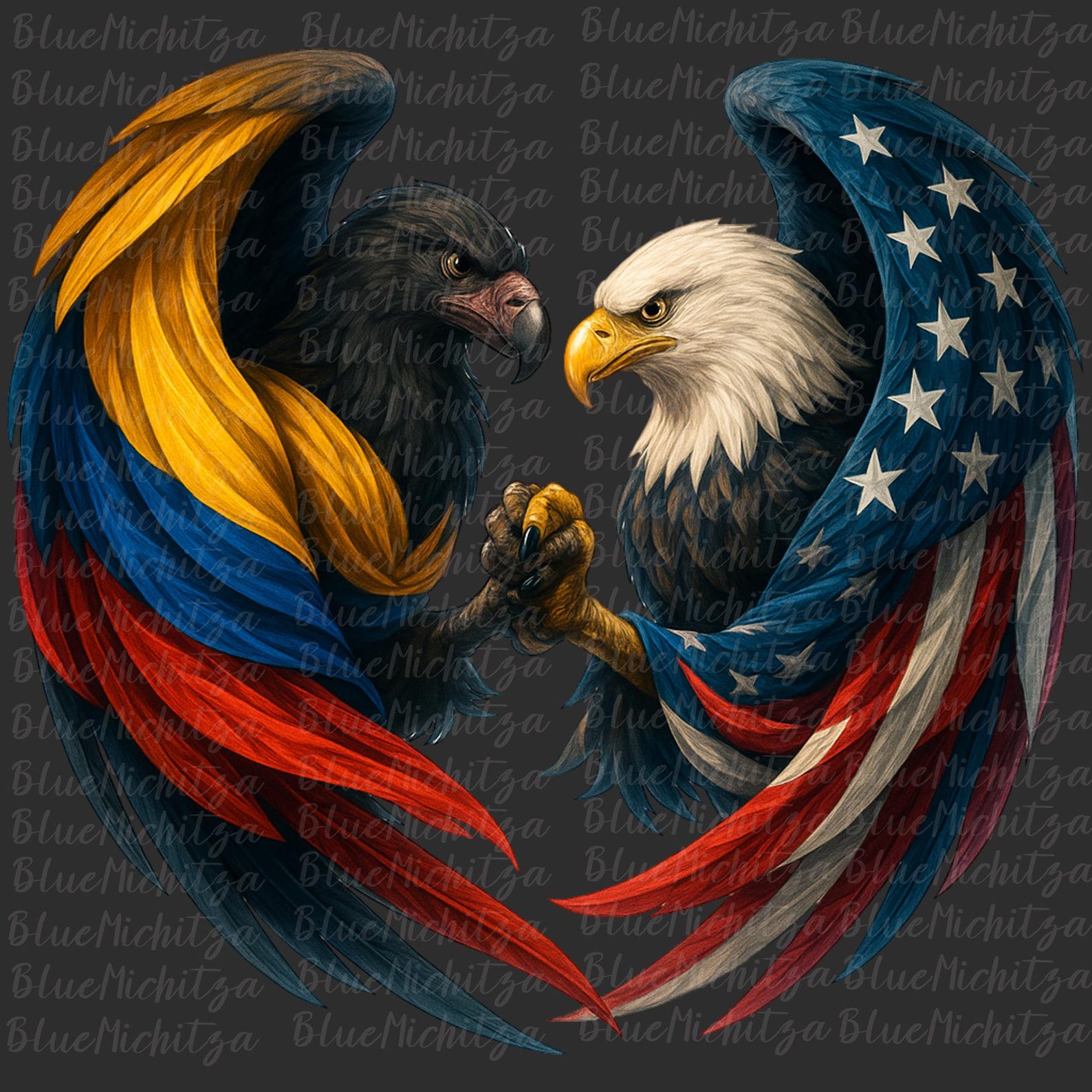 Colombia USA Eagles Flags Colombianamerican Patriotic Png Colombia ...
