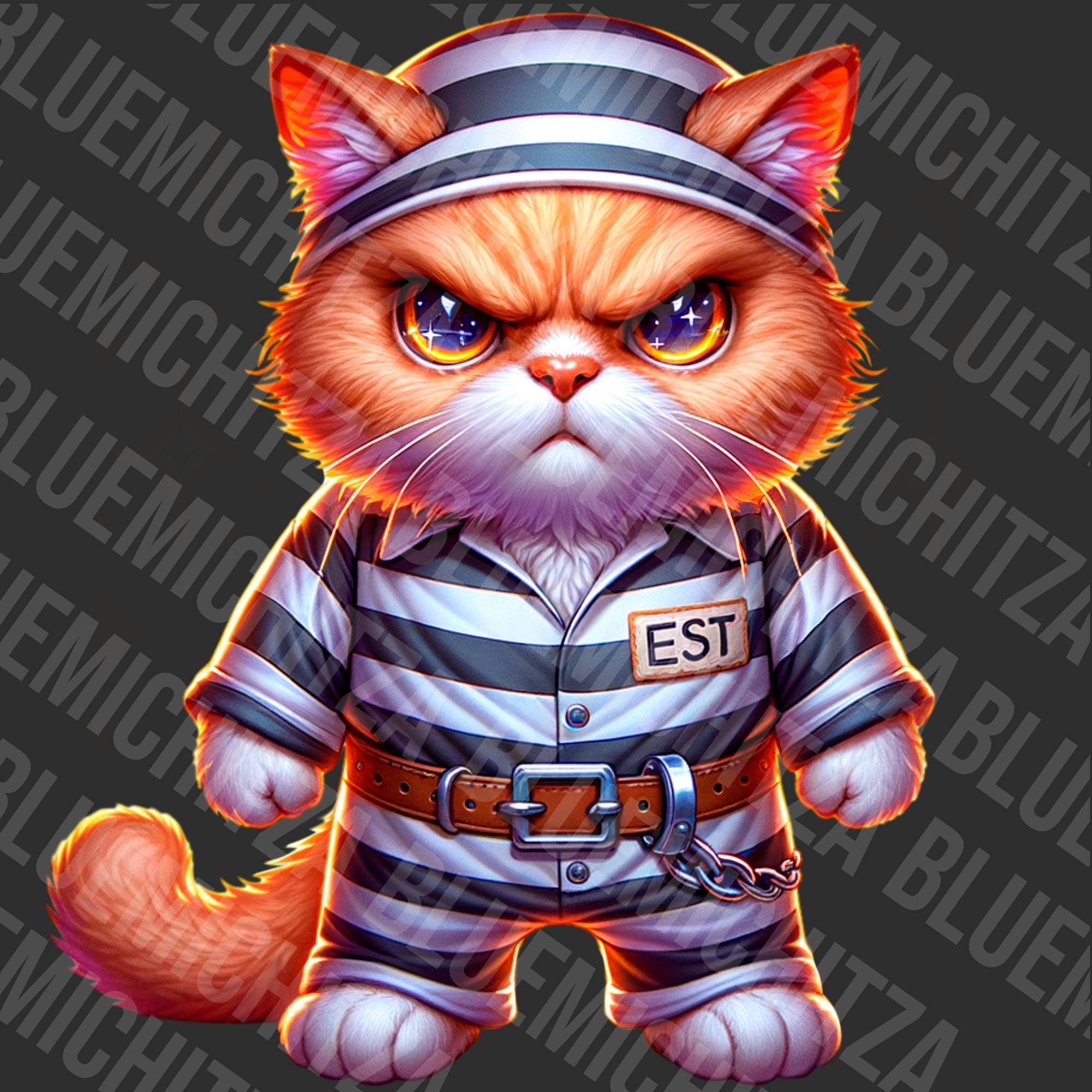 Grumpy, PNG, Jail, Playful Cat, Funny Cat, for Sublimation, Dtf, Dtg ...