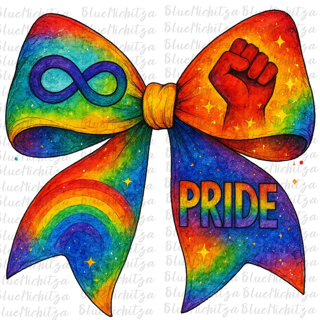 Coquette Pride Bow Png, LGBTQ Bow Png, LGBTQ Png, Love is Love Png, Rainbow LGBTQ Pride Flag ...