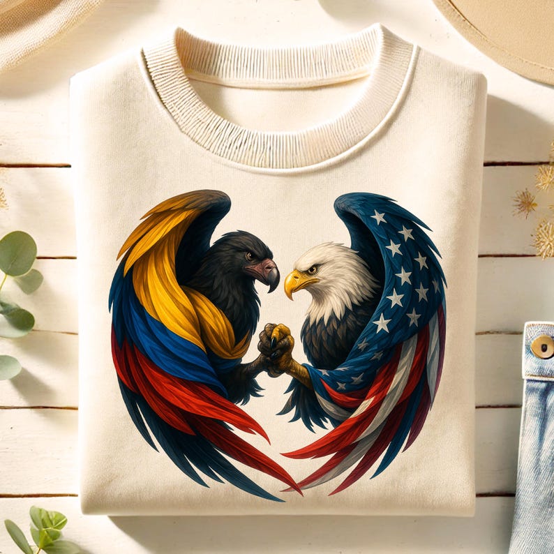 Colombia USA Eagles Flags Colombianamerican Patriotic Png Colombia ...