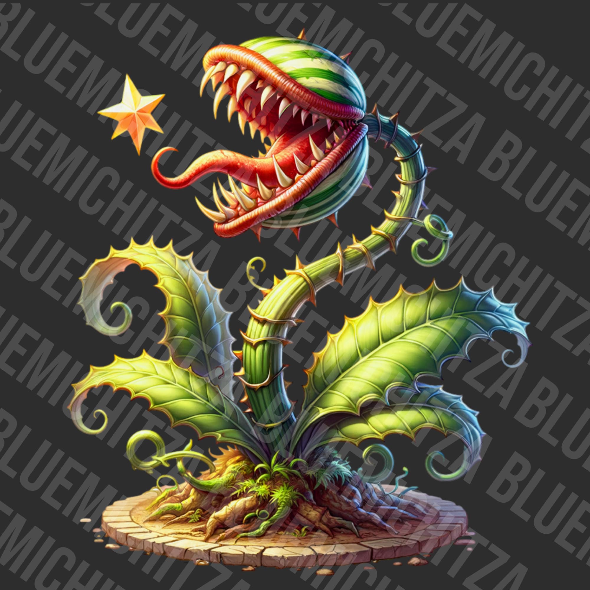 Carnivorous Plant PNG, Fantasy Flytrap for Sublimate, Nature's Magic ...