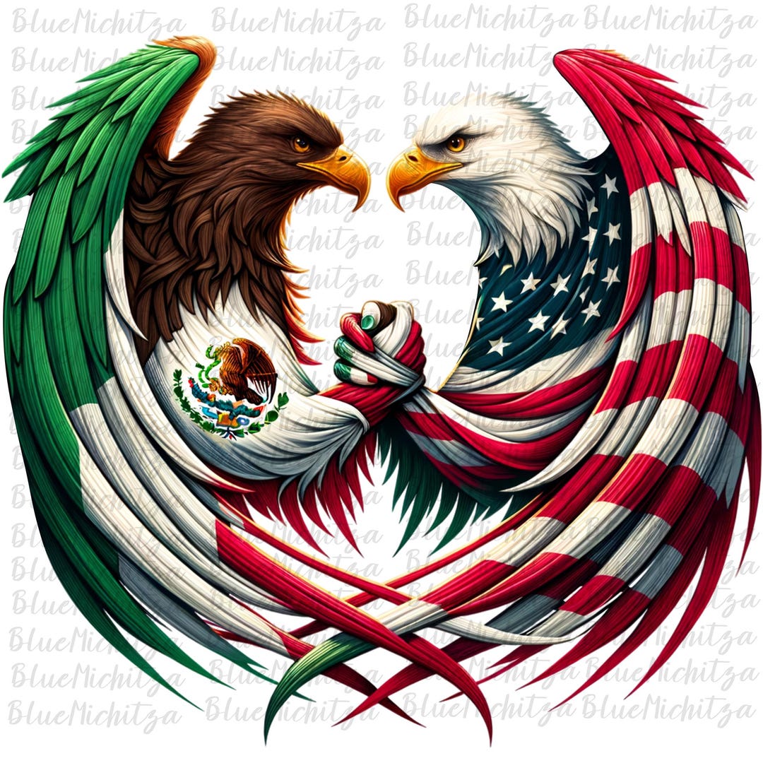 Mexico USA Eagles Flags Mexicanamerican Design File Download PNG Mexican Roots Png Cinco De Mayo ...