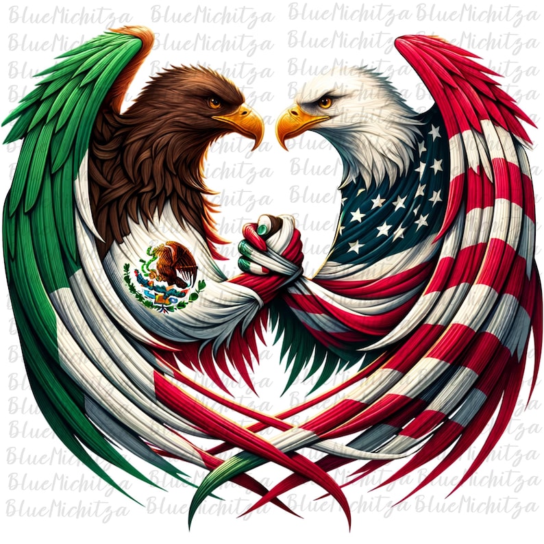 Mexico USA Eagles Flags Mexicanamerican Design File Download PNG Mexican Roots Png Cinco De Mayo ...