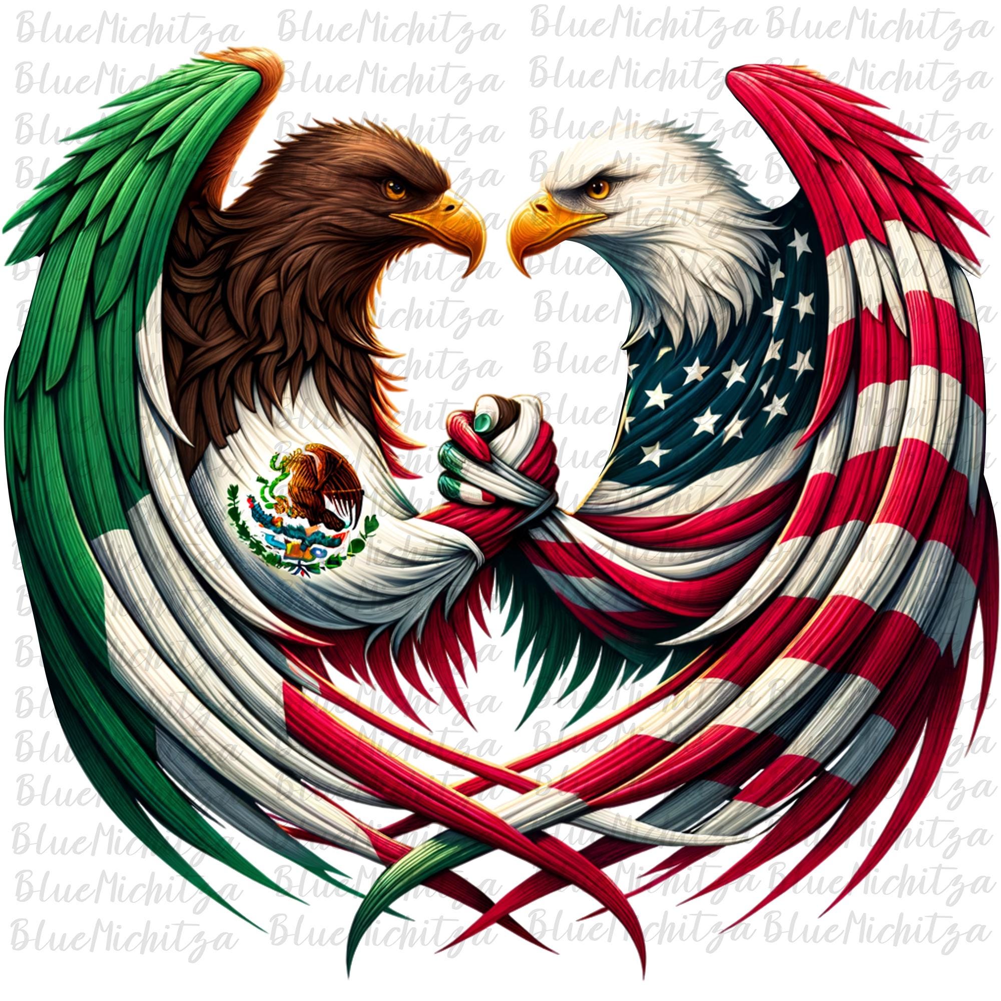 Mexico USA Eagles Flags Mexicanamerican Design File Download PNG Mexican Roots Png Cinco De Mayo ...