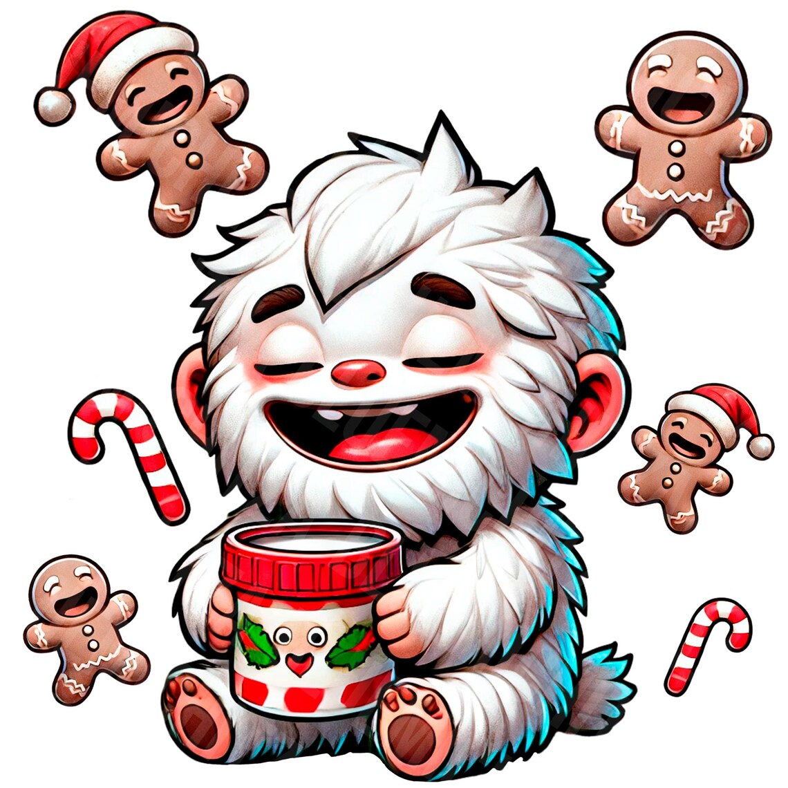 Yeti Christmas PNG, Yeti Christmas Clipart, Yeti Cute Monster Coffee ...