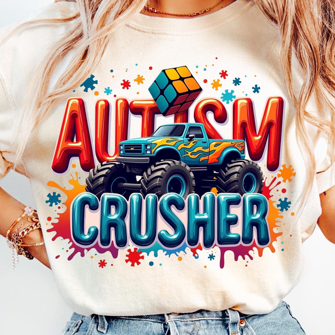 Autism Crusher Png Sublimation Design Download Autism Awareness Png ...
